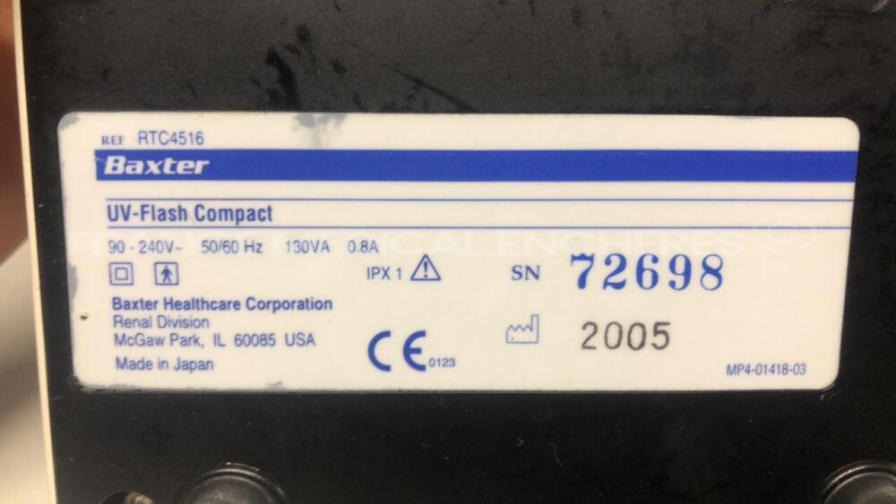 Lot of 2 Baxter Peritoneal Dialysis UV-Flash Compact - YOM 2005 - No ...