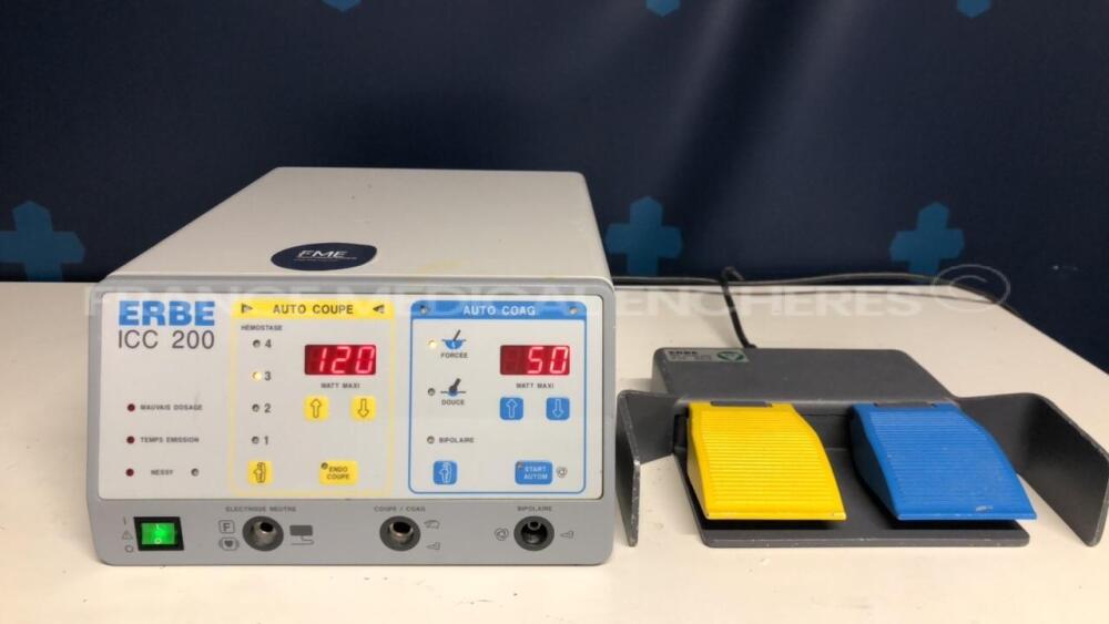 Erbe Electrosurgical Unit ICC 200 w/ Erbe Footswitch 20189-009 - no ...