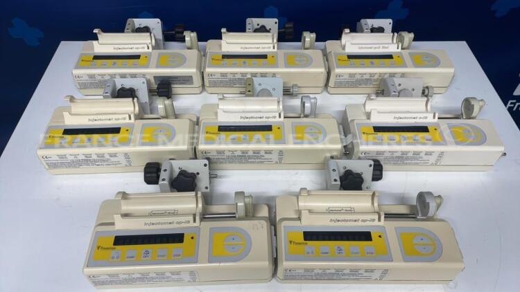 Lot of 8 Fresenius Syringe pumps Injectomat cp-IS (All power up)