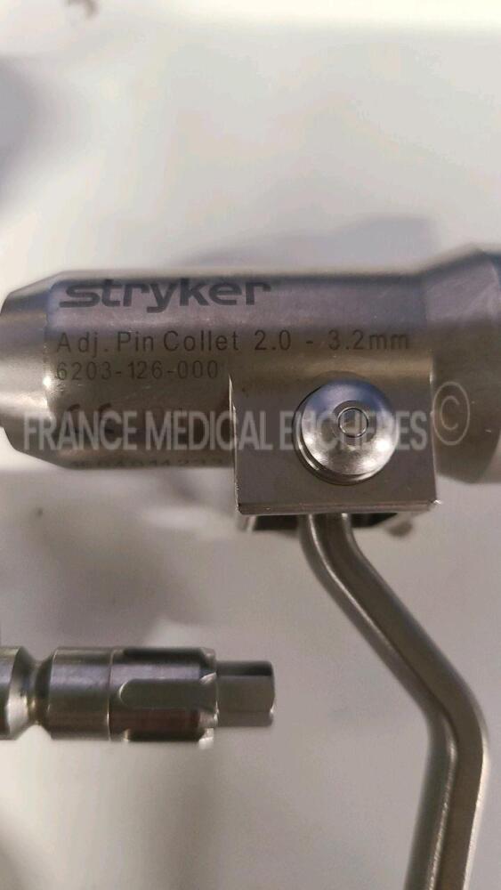 Lot of 4 Stryker Attachments including 2 X ADJ Pin collet 6203-126 and ...
