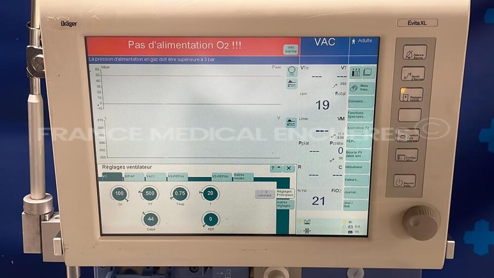 Drager Ventilator Evita XL - YOM 2006 - touch screen to be repaired ...