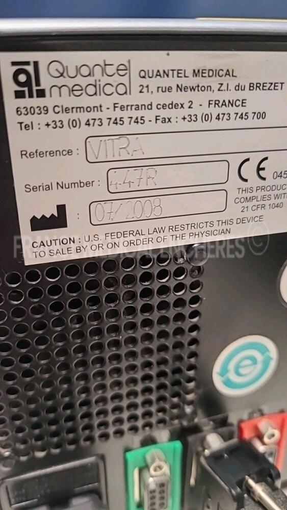 Quantel Medical Laser Vitra - YOM 2008 - S/W 1.09 - w/ footswitch ...