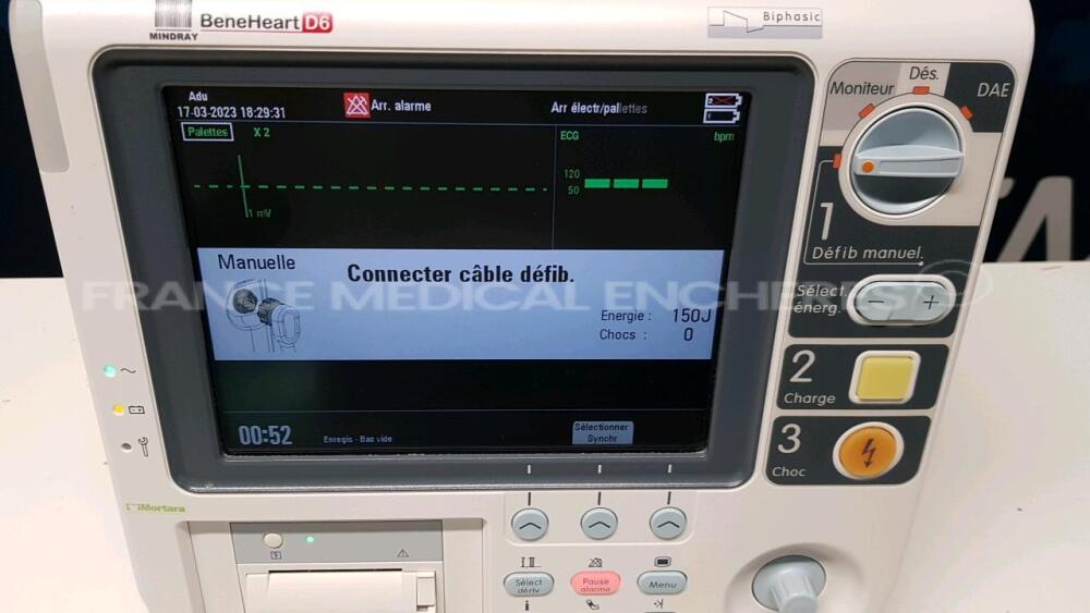 Mindray Defibrillator/Monitor BeneHeart D6 - YOM 07/2010 - French ...