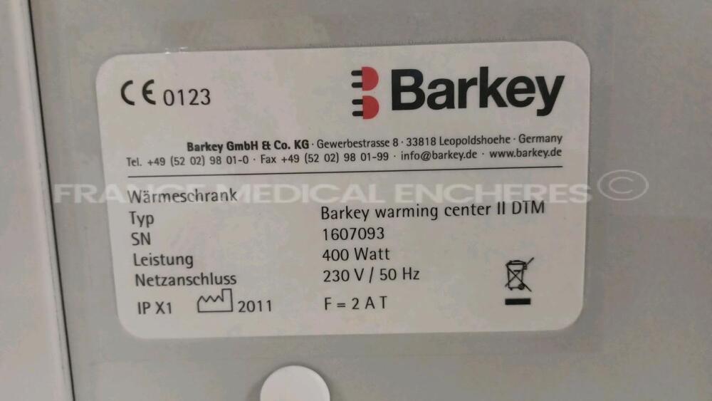 Lot of 2x Barkey Warming Center 2 DTM - YOM 2011 - Untested due to the ...