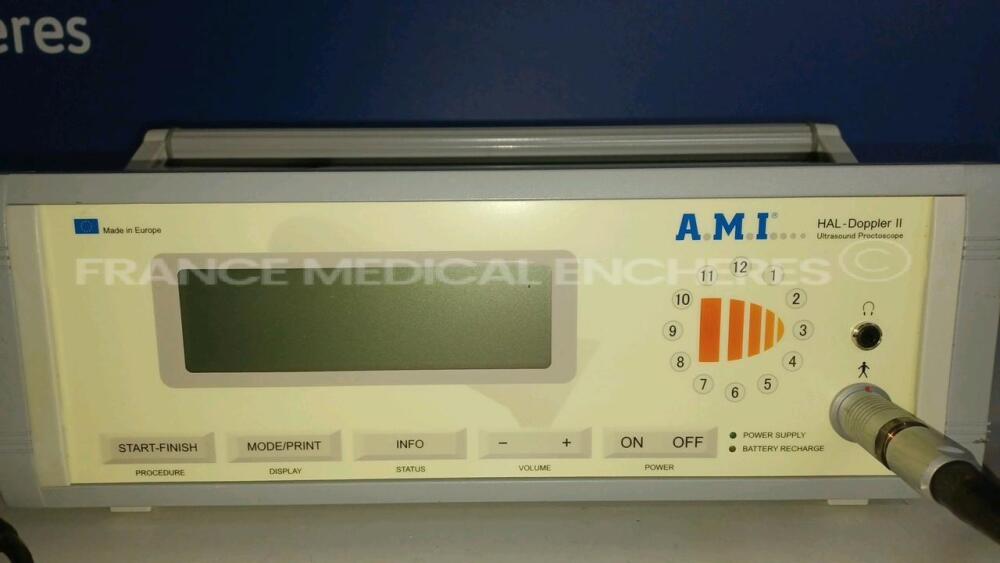 Lot of 1 x A.M.I Ultrasound Proctoscope HAL - Doppler II - w/ 2 x HAL ...