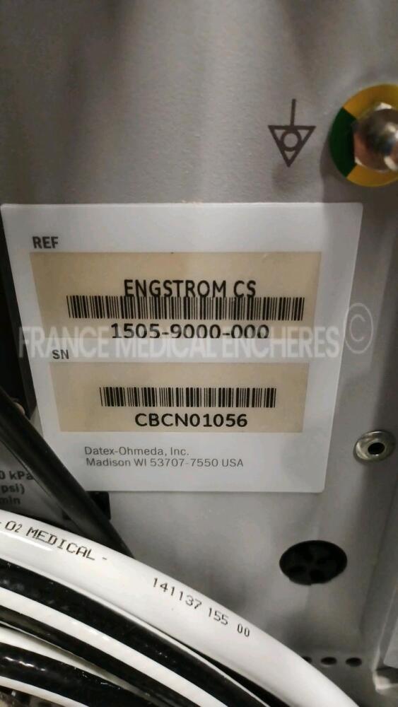 Datex Ohmeda Ventilator Engstrom Carestation - S/W 5.05 - Count 92758h ...