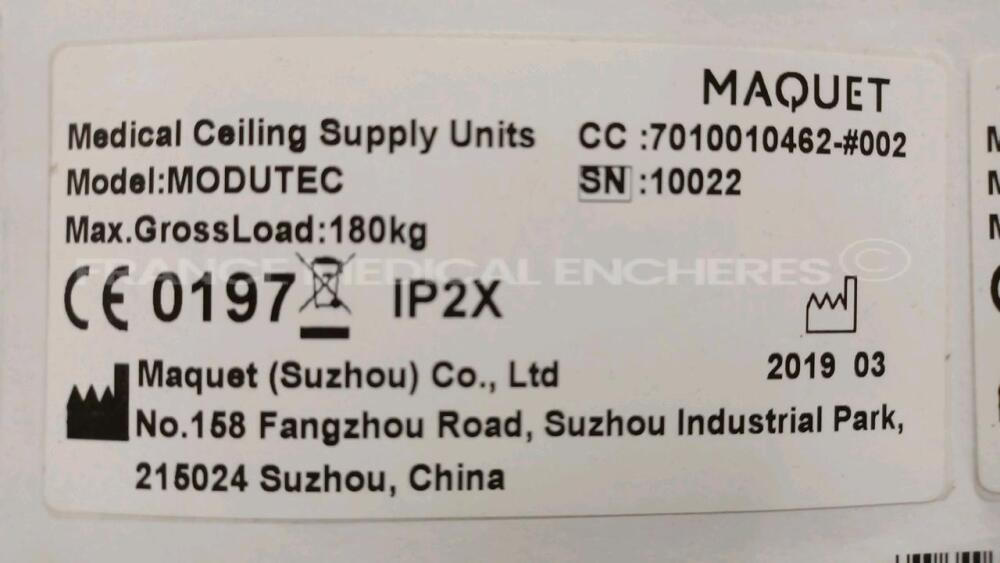Maquet Medical Ceiling Supply Units Modutec - YOM 2019 - Never Used - 5