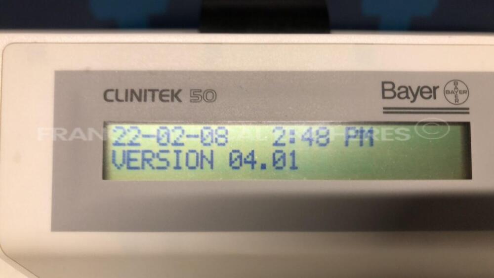 Bayer Urine Analyser Clinitek 50 - S/W 04.01 w/ power supply (Powers up ...